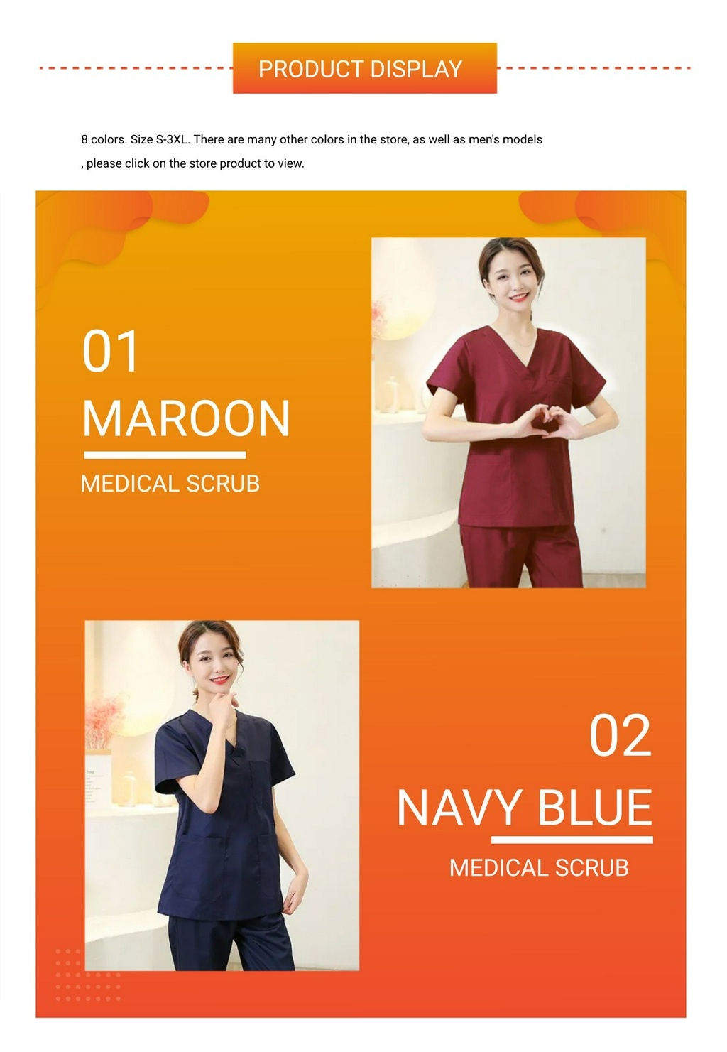 【🇲🇾MALAYSIA READY STOCK】 MEDICAL SCRUB SUIT BAJU SCRUB TOP+PANTS ...