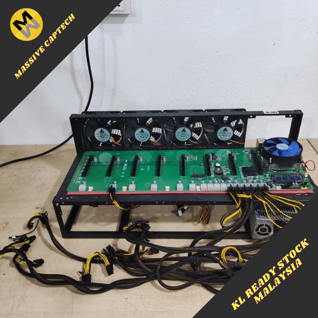 [READY STOCK] Gpu Mining Casing 8GPU Open Air In-Line Chassis (Set ...