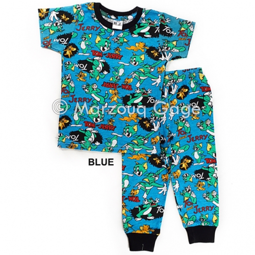 Set Pajamas Tom and Jerry Blue FC-P (Small Size) Nightwear Sleepwear ...