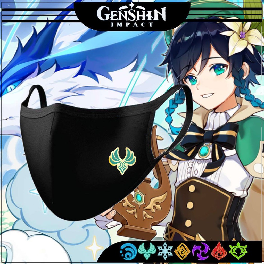 [READY STOCK] Genshin Impact Reusable Face Mask | Shopee Malaysia