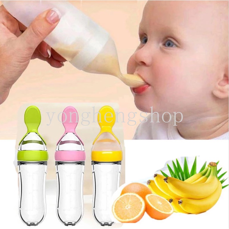 90ML Baby Rice Cereal Feeding Bottle Silicone Kids Food Supplement ...