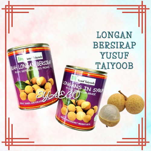 YUSUF TAIYOOB LONGAN BERSIRAP LONGAN TIN HALAL 567 gm | Shopee Malaysia