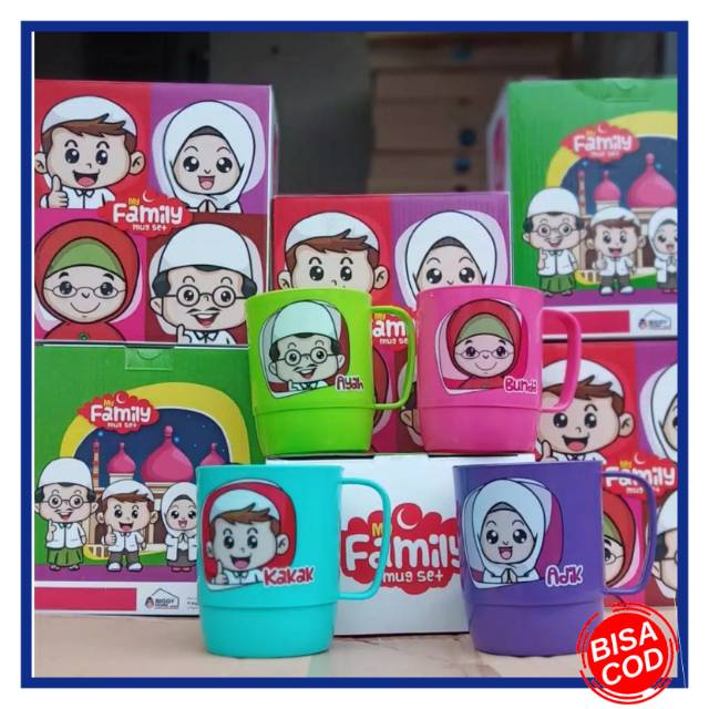 Family Mug Glass Set L Family Glass L Cup Mug Set | Gelas Mug Family ... Family Mug Glass Set L Family Glass L Cup Mug Set | Gelas Mug Family ...