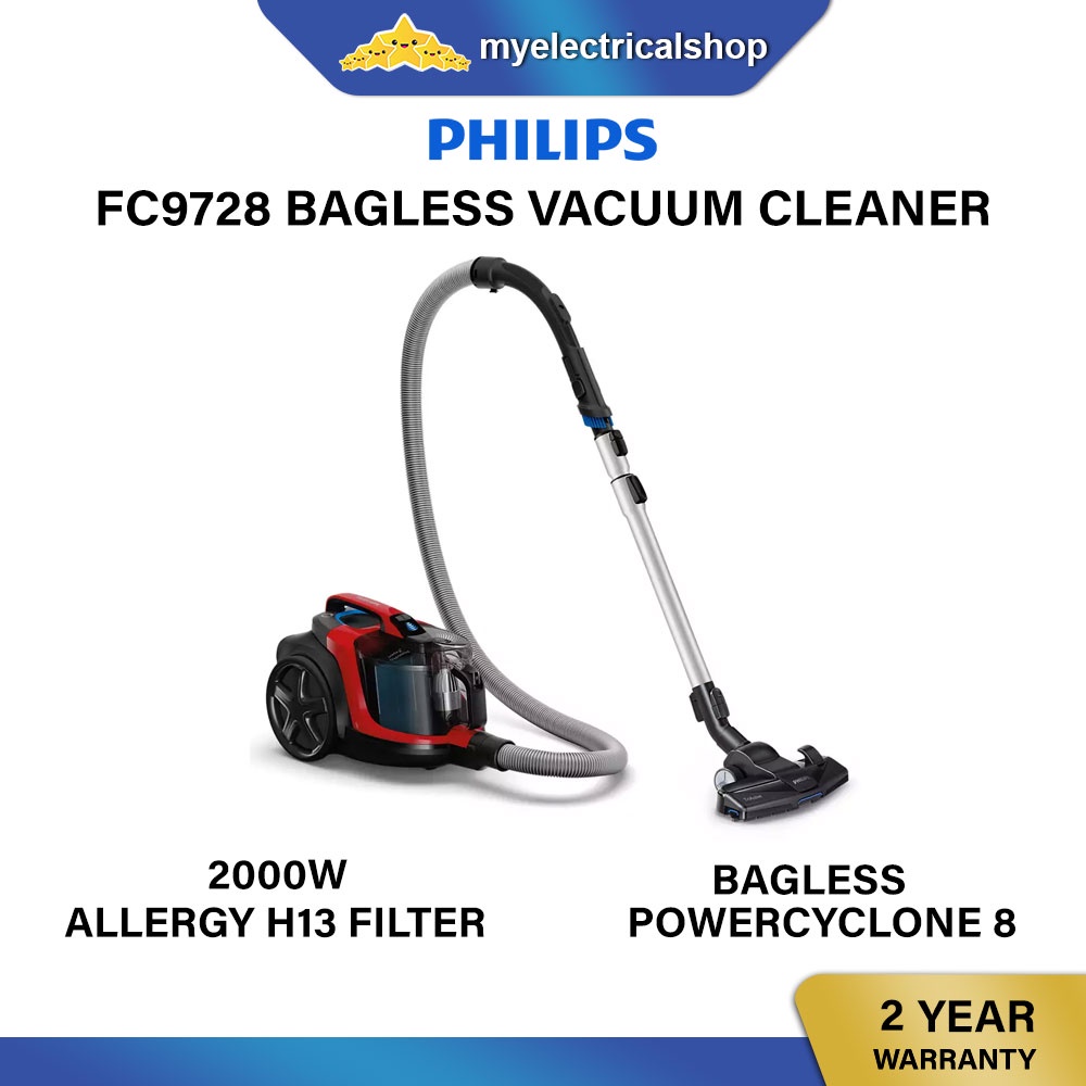 Philips FC9728 Bagless vacuum cleaner FC9728/61 | Shopee Malaysia