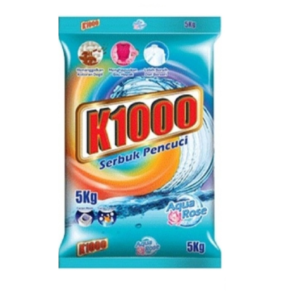 K1000 Detergent Powder 5kg Aqua Rose | Shopee Malaysia