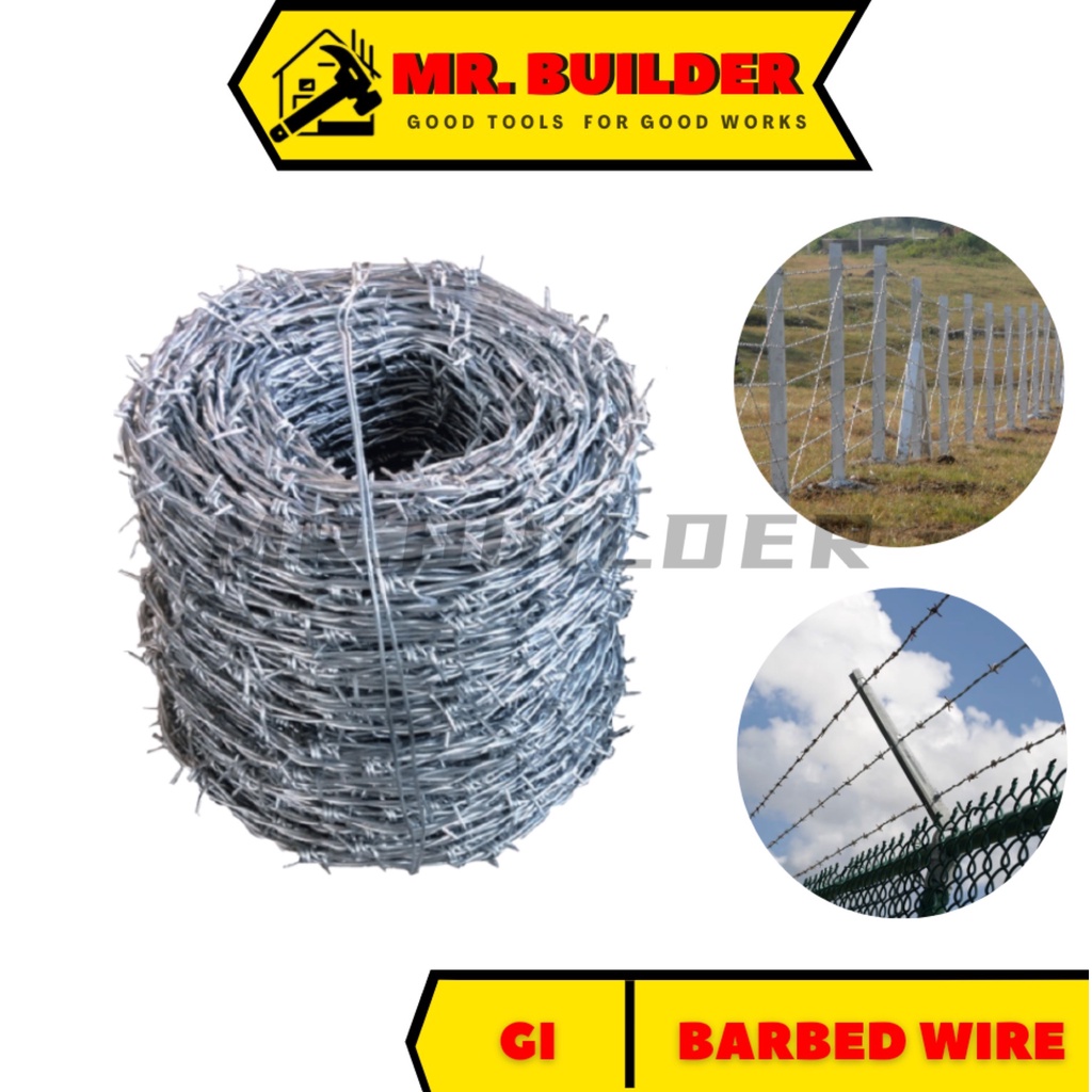 MR. BUILDER (5KG) GI Barbed Wire Barbed Wire Dawai Kawat Duri Pagar ...