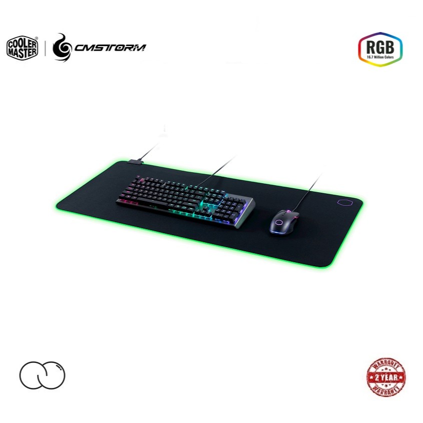 Cooler Master MP750 RGB Extended Gaming Mousepad / Extra Thick Mousemat ...