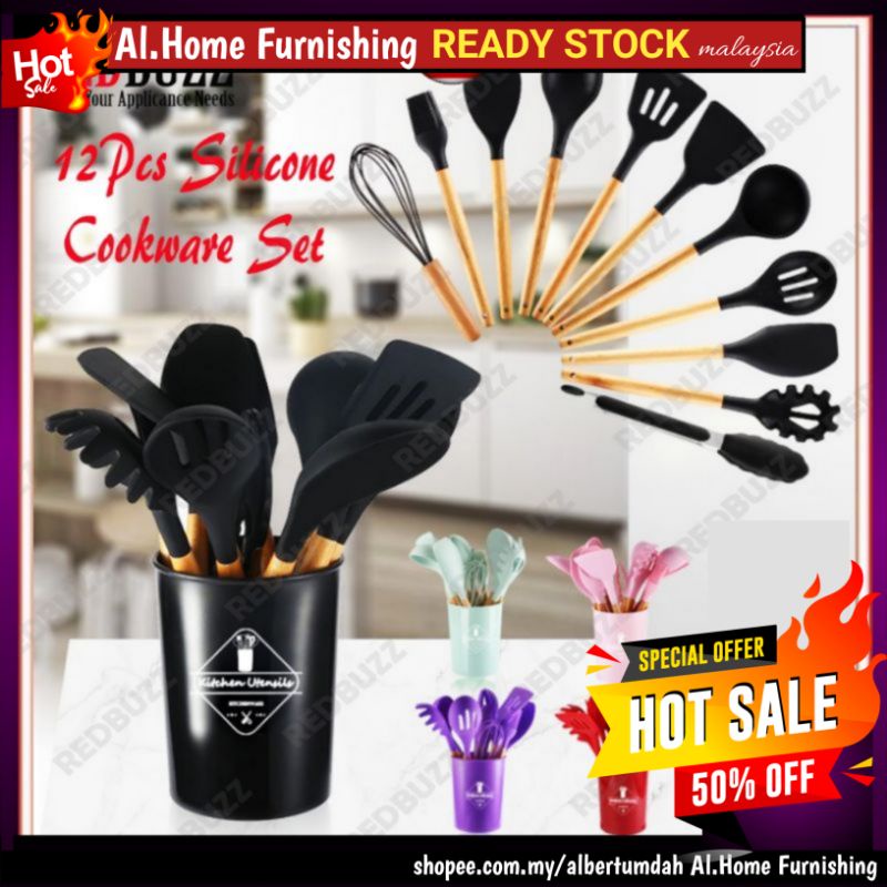 💥READY STOCK💯 12 Set Alatan Memasak Aneka Warna Berkualiti,12 pcs ...
