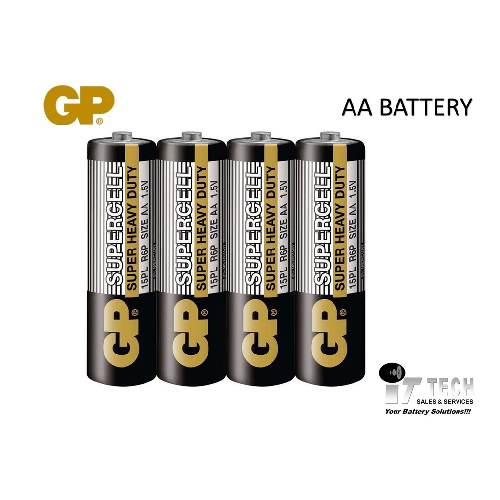 GP Supercell Heavy Duty AA/AAA Battery 4 PIECE SET | Shopee Malaysia