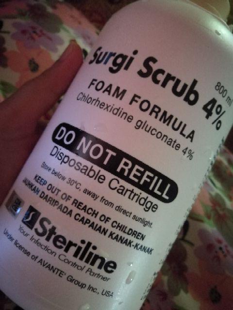 STERILINE SURGI SCRUB 4% CHLORHEXIDINE GLUCONATE FOAM FORMULA 800ML ...