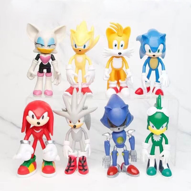 10pcs/Set Big Size 15cm Sonic the Hedgehog Action Figure Toy with ...