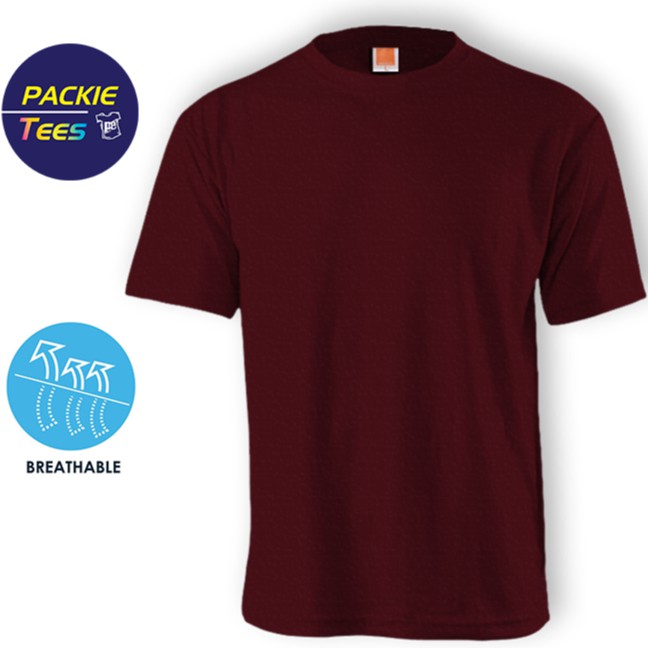 MAROON 100% MICROFIBER QD0406 QUICK DRY JERSEY ROUND NECK SHORT SLEEVE ...