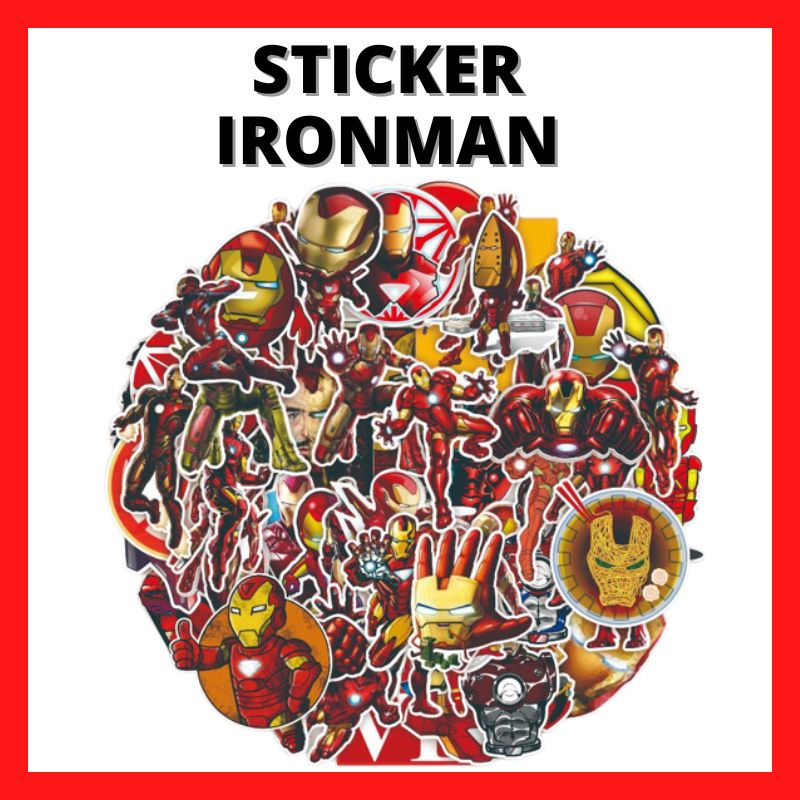 Ironman Sticker 50 Keping Kids Stickers Stiker Superhero Waterproof ...