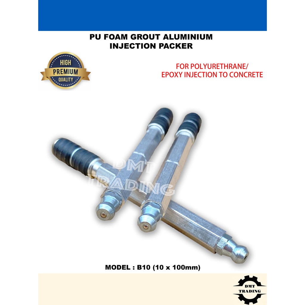 30pcs B10 (10x100mm) Aluminium Packer for PU Foam Injection / Epoxy ...