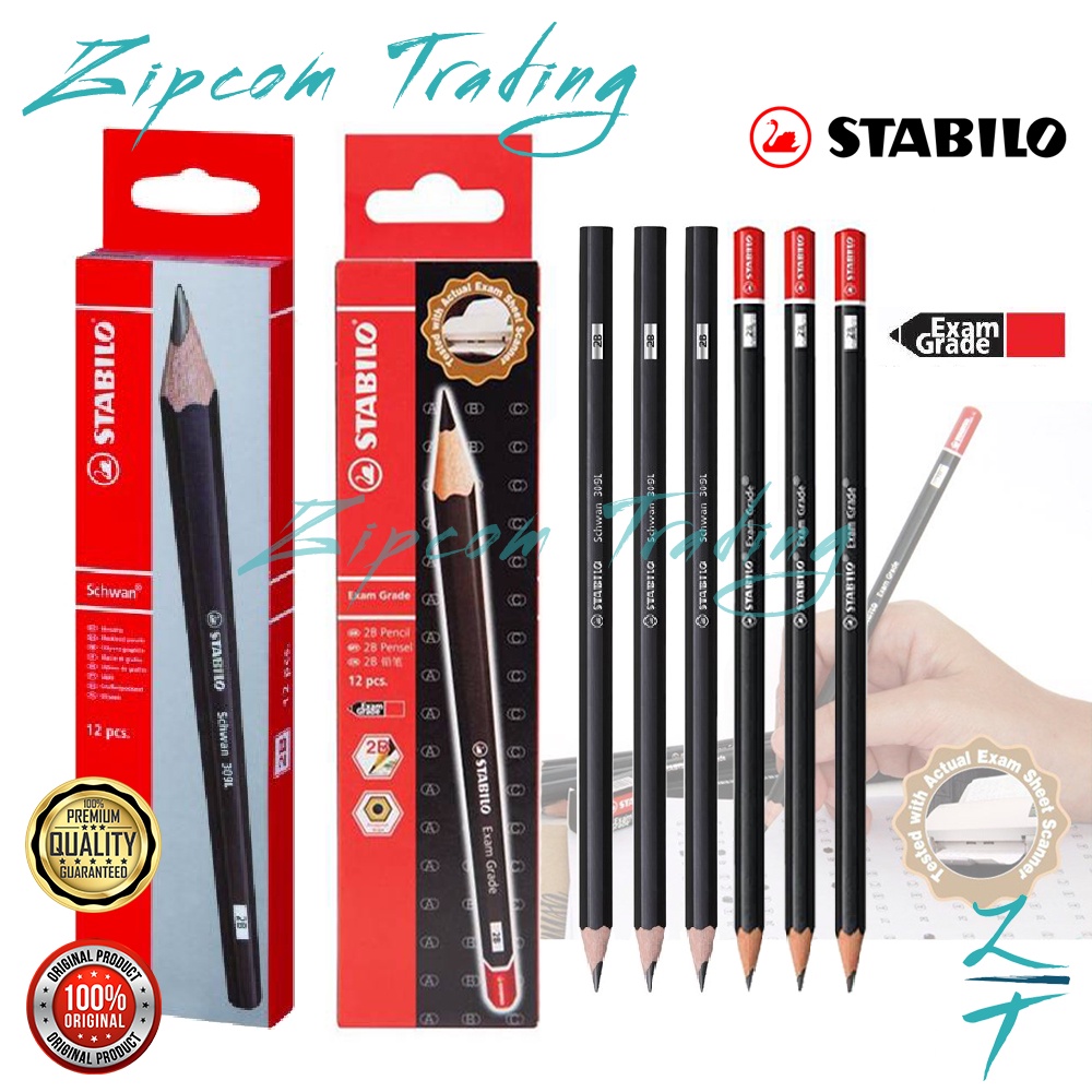 STABILO Schwan / Exam Grade Graphite 2B Pencil (12Pcs/1Box) | Shopee ...