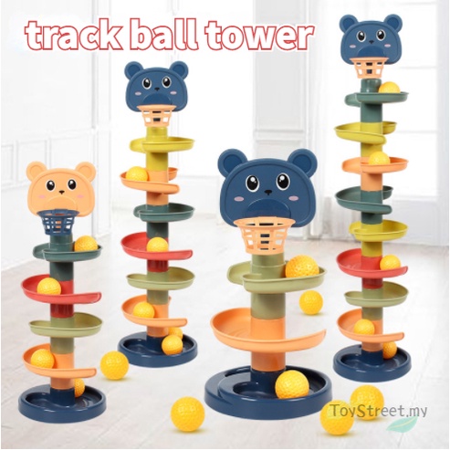MY STOCK 5 Layer Fun Rolling Slide Ball | Insert Ball Stack Tower ...
