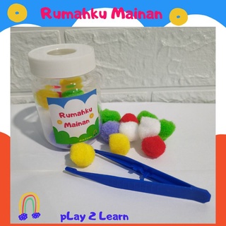Permainan Busy Jar Toy Montessori Busy Jar Fine Motoric Play Sensory ...