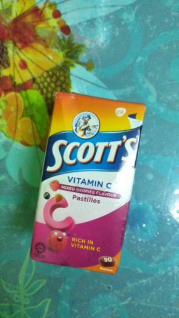 Scott's Vitamin C 30mg Berry Pastille 50s | Shopee Malaysia
