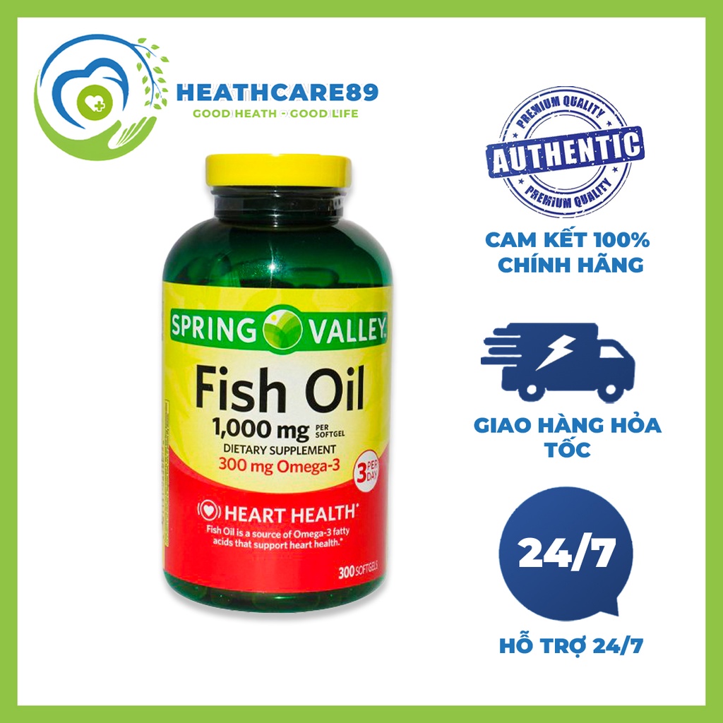 Spring Valley Omega 3 Premium Fish Oil Helps Brighten Eyes, Nourish The ...