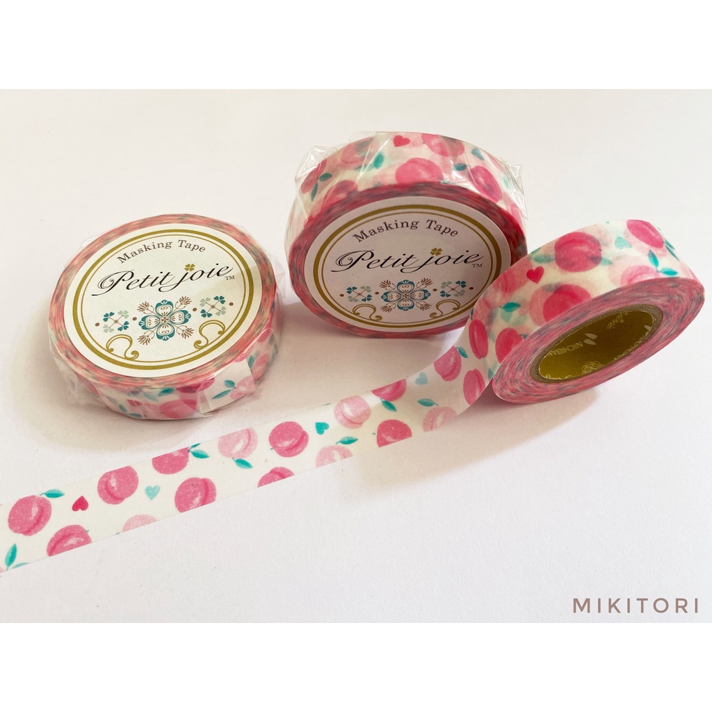 Nichiban Japan Petit Joie 18m Pink Peaches Washi Tape Masking Tape ...