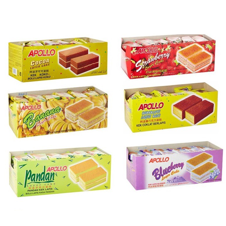 Apollo Layer Cakes Assorted (18g x 24pc) | Shopee Malaysia