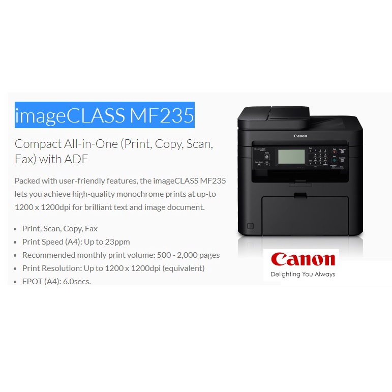 CANON imageCLASS MF235 (Ready Stock) | Shopee Malaysia