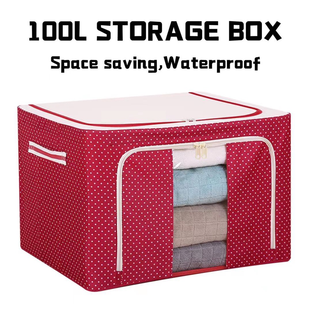 GL_ 100L OXFORD STORAGE BOX / FOLDABLE EXTRA LARGE DETACHABLE CLOTH ...