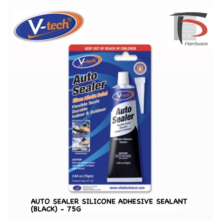 [100% ORIGINAL] V-TECH BLACK AUTO SEALANT SILICONE ADHESIVE - 75G ...