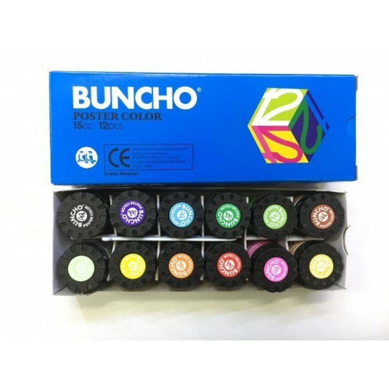 Buncho 12 Watercolor and Poster Color | Shopee Malaysia