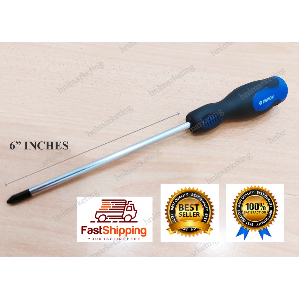 6" INCH SCREW DRIVER PHILIPS TYPE WITH MAGNETIC HEAD | Shopee Malaysia