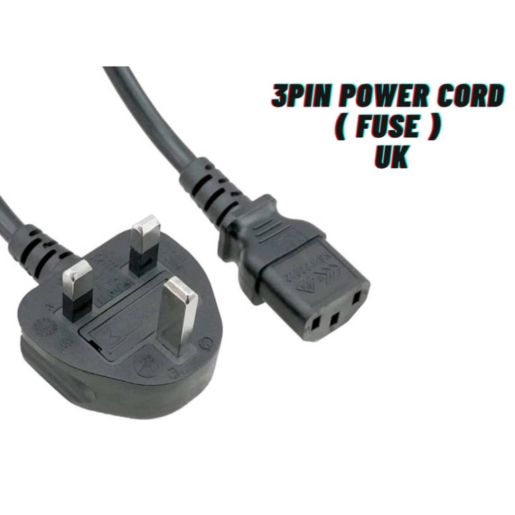 (READY STOCK)3 Core 0.75MM 3 Pin Power Cord Power Supply Cable ( 1.8 ...