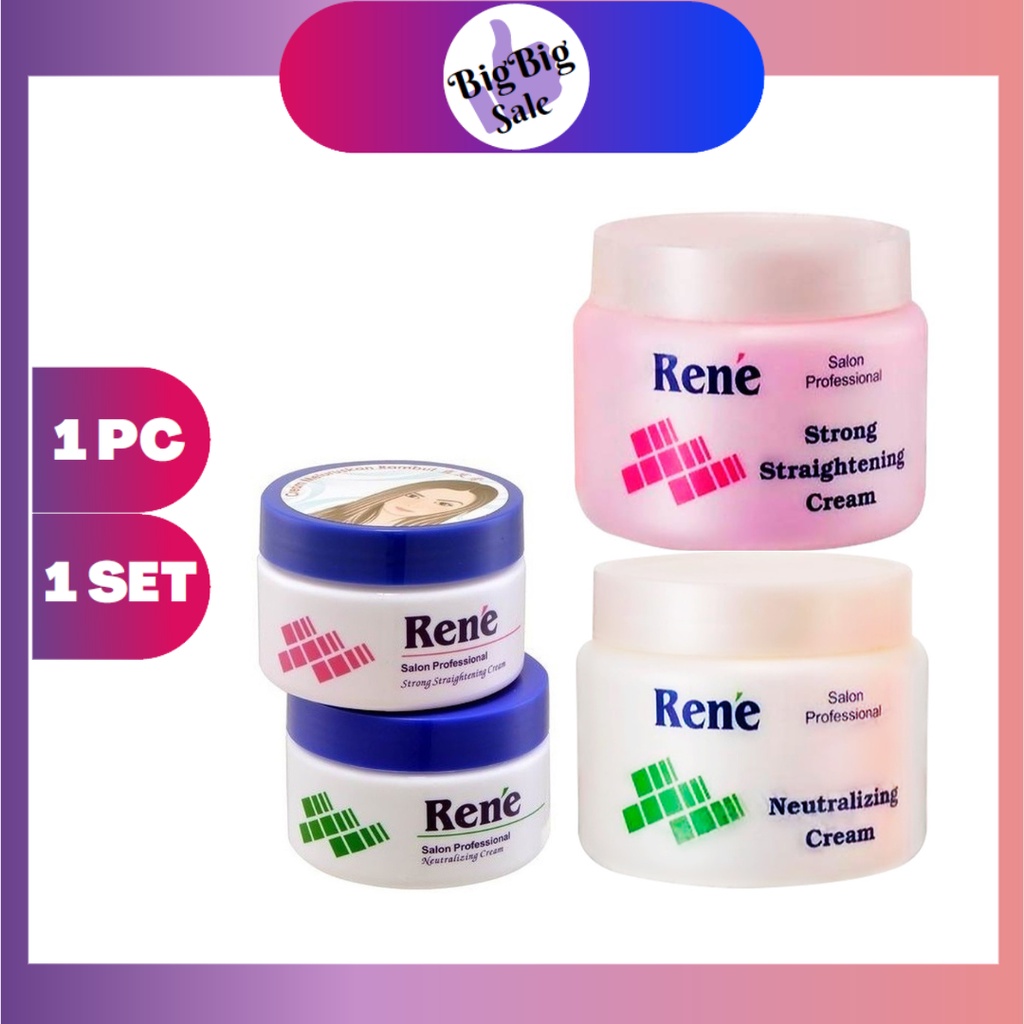 Rene Hair Straightening Cream + Rene Hair Neutralizing Cream ( 120ml x ...