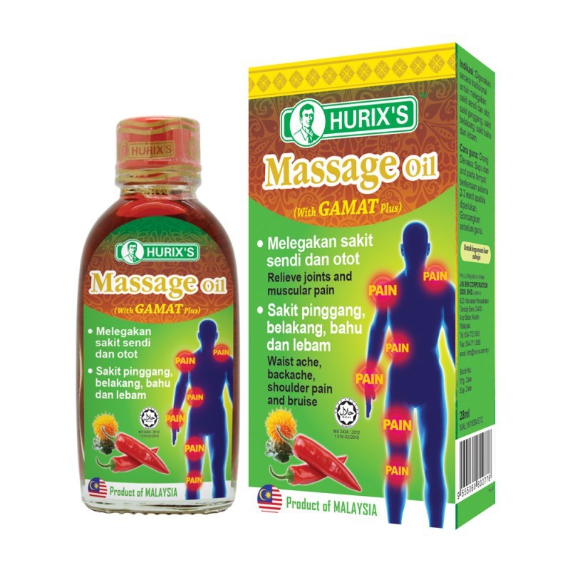 Hurix's Massage Oil with Gamat Plus [21ml] | Shopee Malaysia
