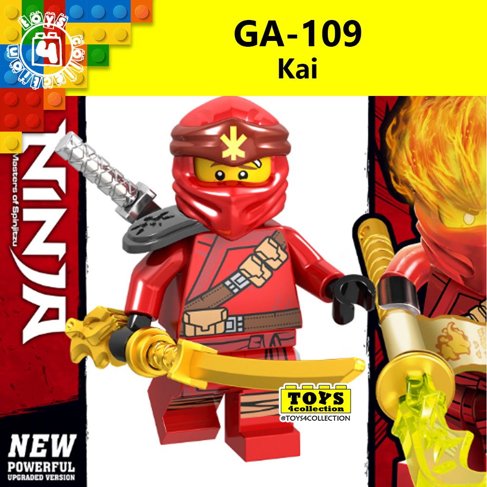 GA109 Ninjago Fire Chapter Kai Red Ninja Minifigures Block Compatible ...