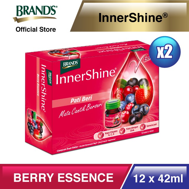 BRAND'S InnerShine Berry Essence 12's (42ml) 2 packs (For younger ...