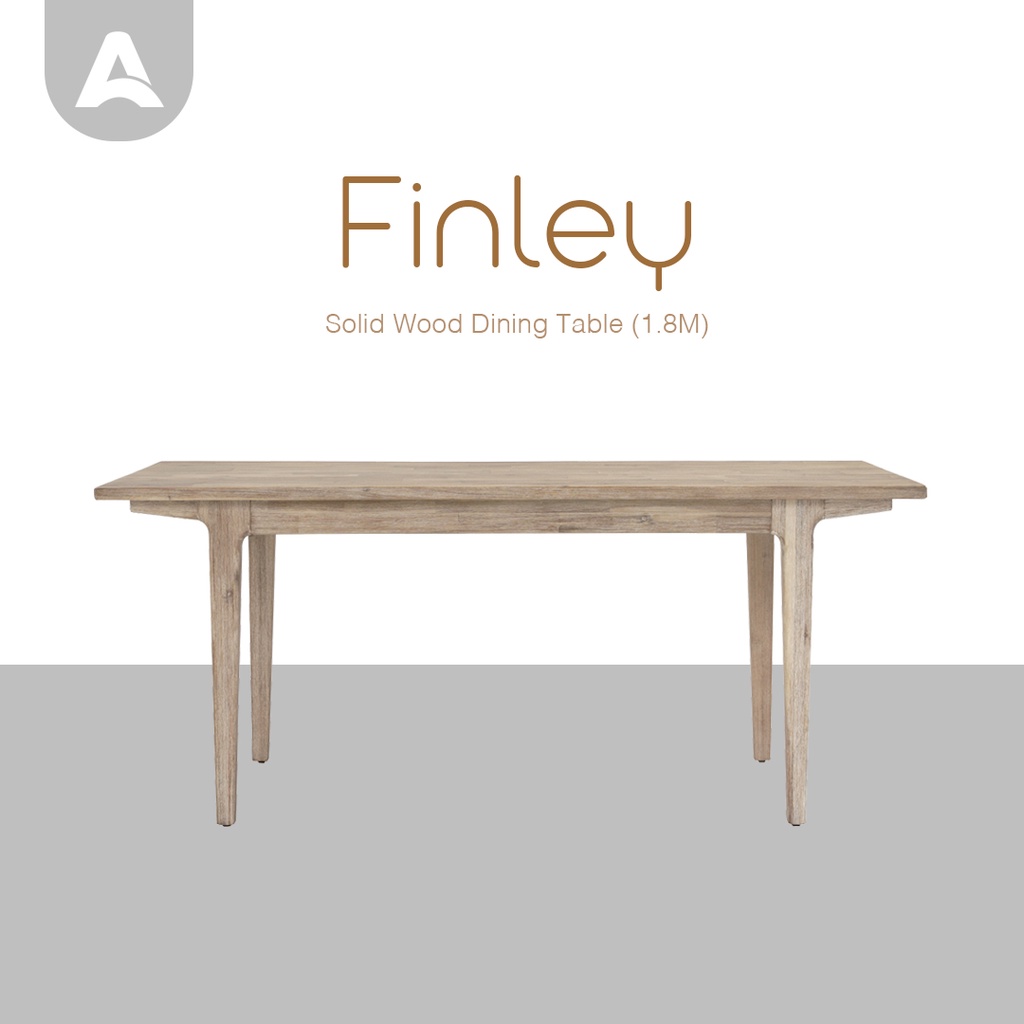 Arturo - Finley Solid Wood Dining Table (1.8M) | Shopee Malaysia