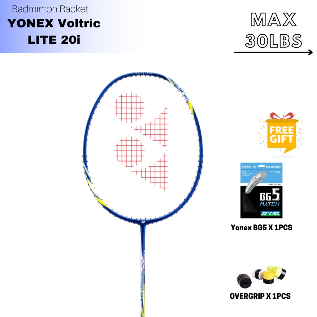 Yonex Badminton Racket Voltric Lite 20i [Free String & Grip] | Shopee ...
