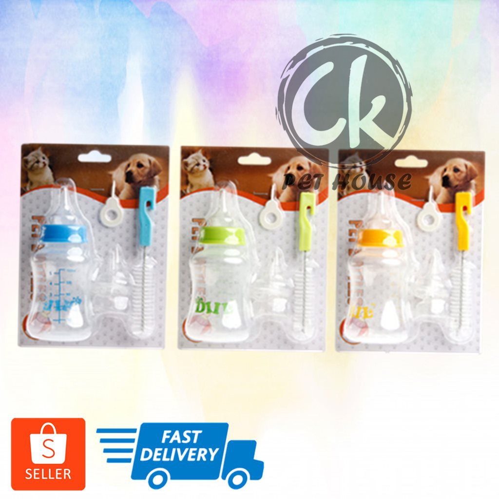 Pet Kitten Puppy Feeding Bottle / Nursing Bottle Kit / Botol Susu ...