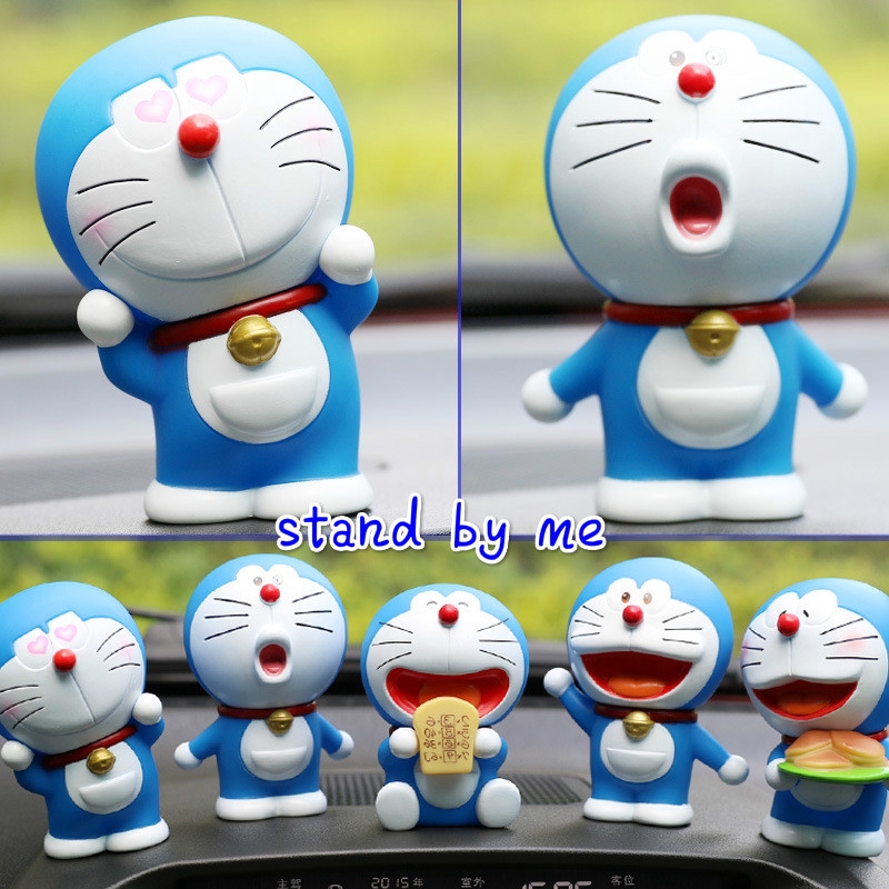 10CM Doraemon Car Dolls Figures Dashboard Cartoon Toy Car Model ...