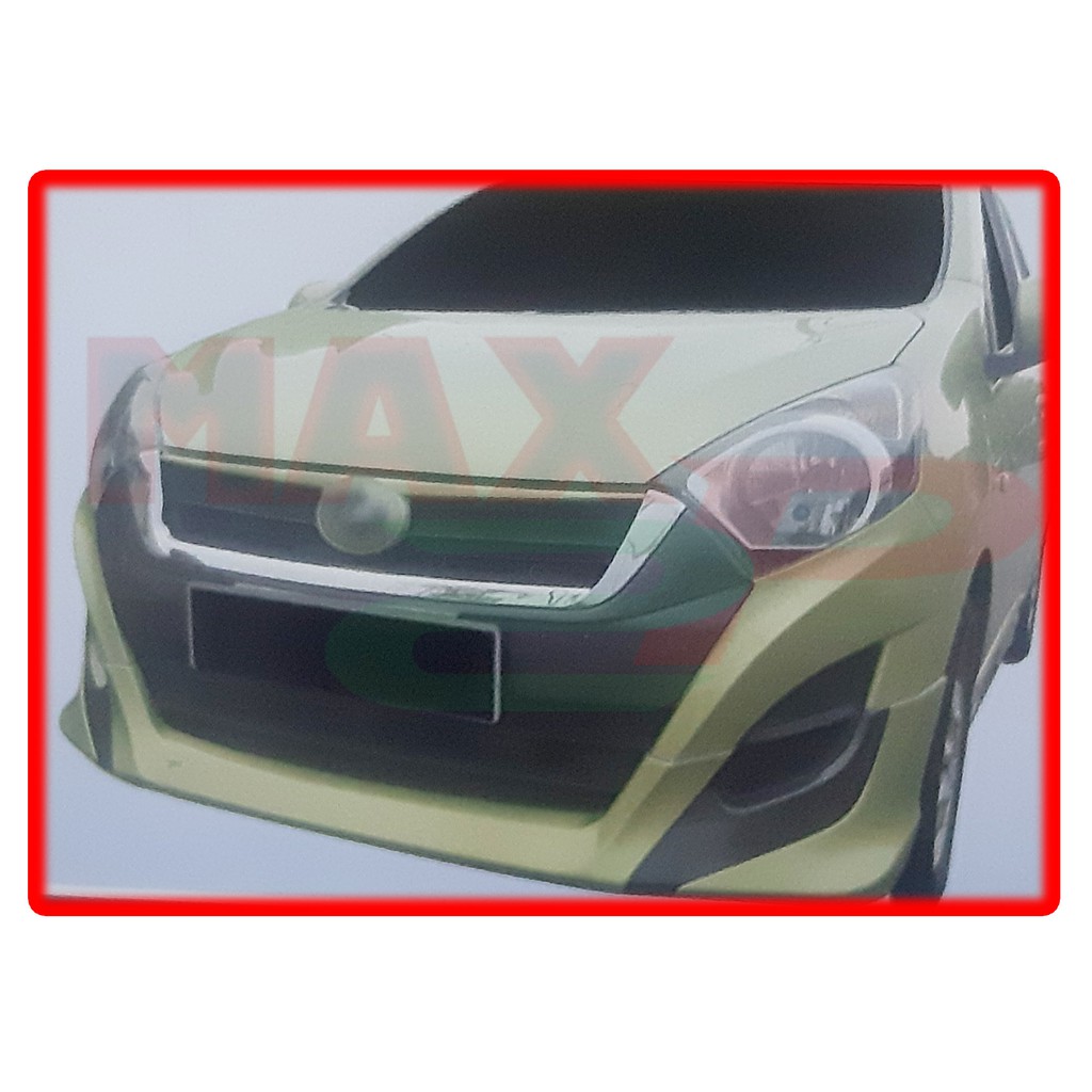 Perodua Axia GU Style Front Skirt Skirting Bumper Lower Lip Spoiler ABS ...