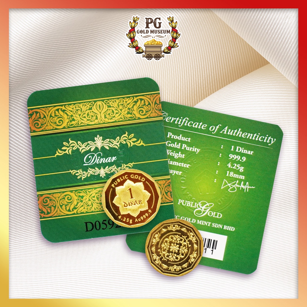 Public Gold PG 1 Dinar 4.25G (Au 999.9) | Shopee Malaysia