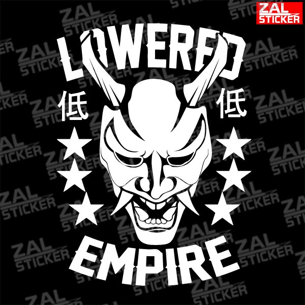 * CAR STICKER LOWERED EMPIRE ONI MASK JAPAN DEMON MYVI AXIA ALZA BEZZA ...