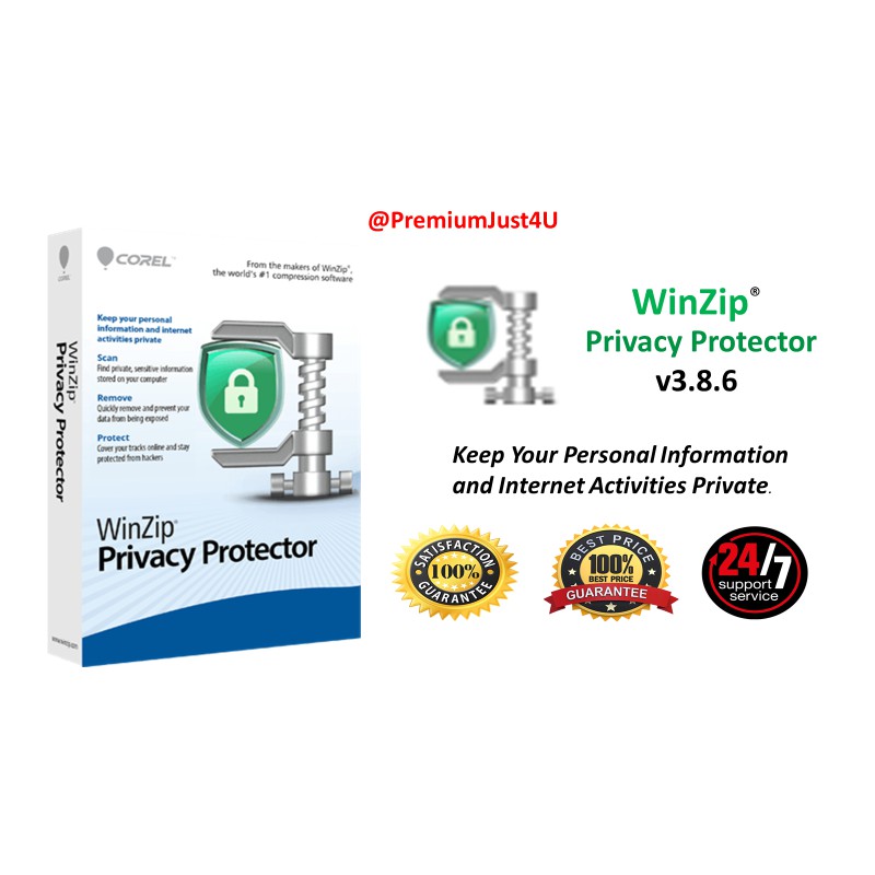 (Windows) WinZip Privacy Protector Premium v3.8.6 [2019 Full Version ...