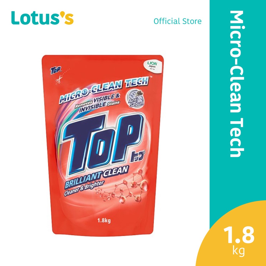 Top Brilliant Clean Micro-Clean Tech Liquid Detergent Refill (1.8kg ...