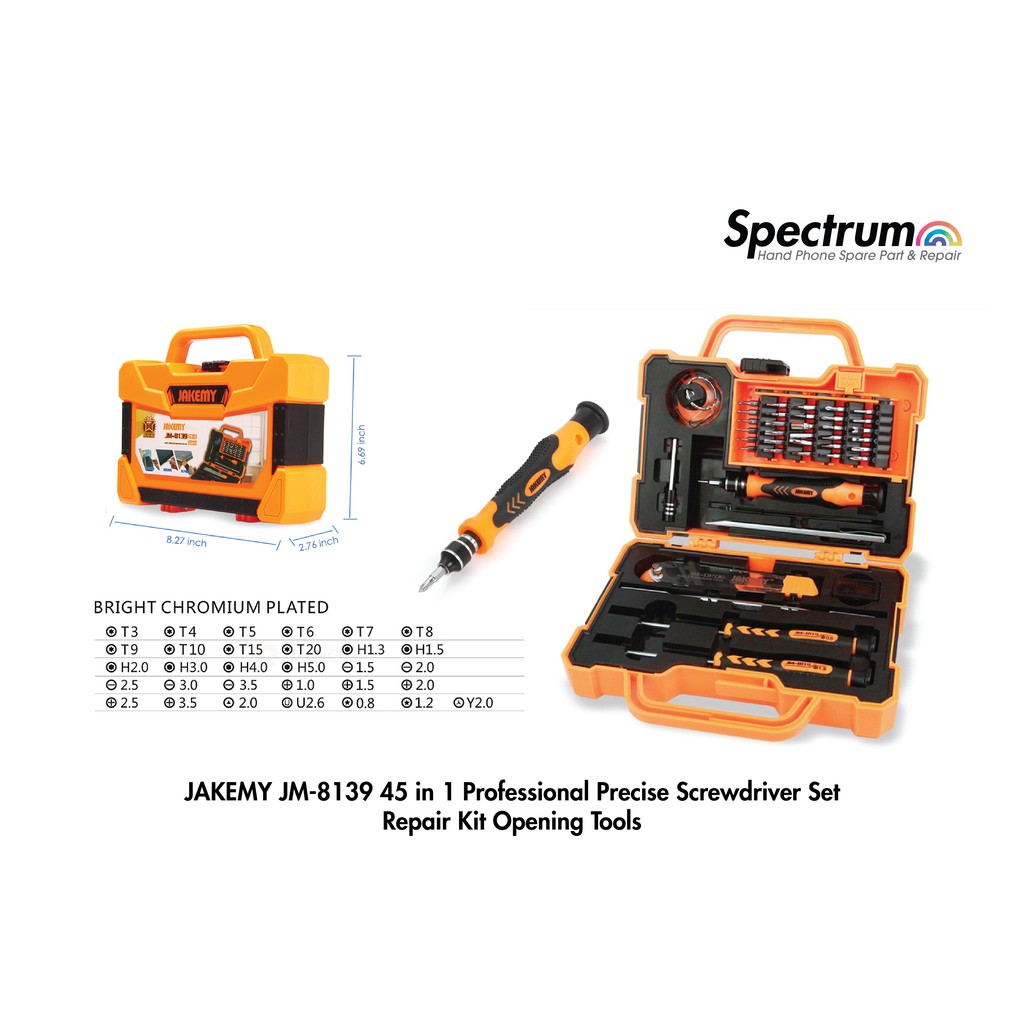 Jakemy JM-8139 45 In 1 Professional Precise Screwdriver Set | Shopee ...