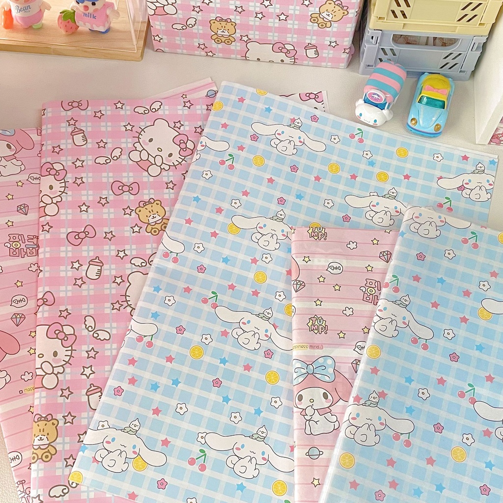 KT Kawaii My Melody Cinnamoroll Holiday Birthday Gift Wrapping Paper ...