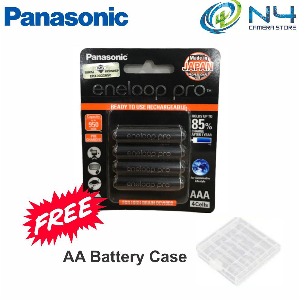 Panasonic Eneloop Pro Aaa Rechargeable Battery 950mah [free Battery
