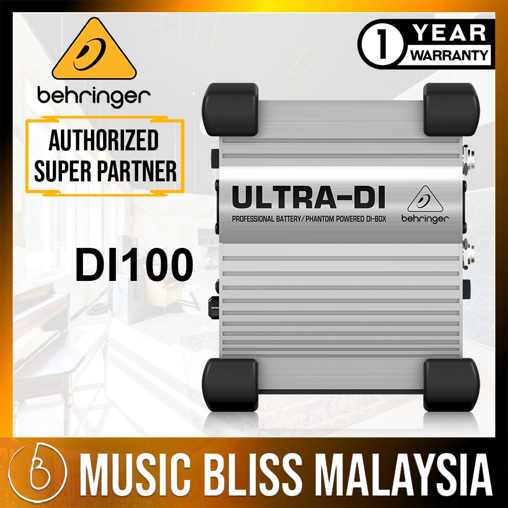 Behringer Ultra-DI DI100 1-channel Active Microphone / Instrument ...