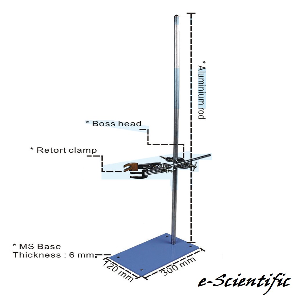 Retort Stand SET (Base, Rod, Boss Head & Clamp) | Shopee Malaysia