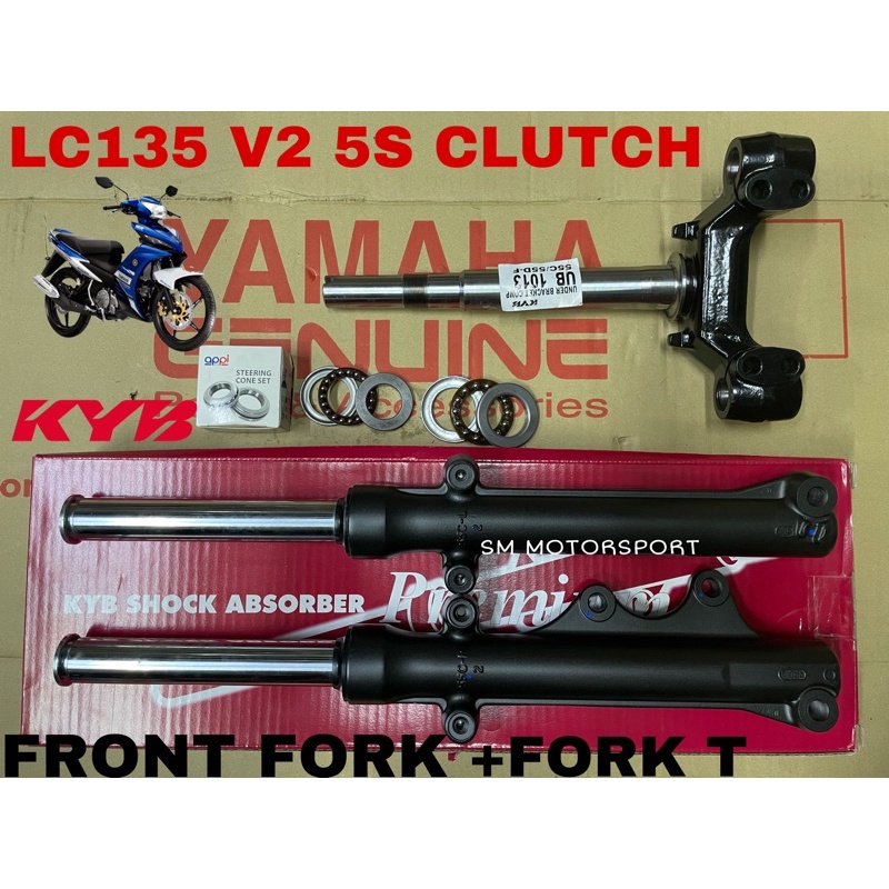 LC135 V2 5S CLUTCH 55C FRONT FORK & FORK T UNDER BRACKET KYB 100% ORIGINAL | Shopee Malaysia
